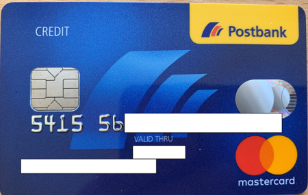 Postbank Mastercard Credit – EMV-Kartentest