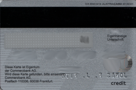 Commerzbank Mastercard Credit – EMV-Kartentest